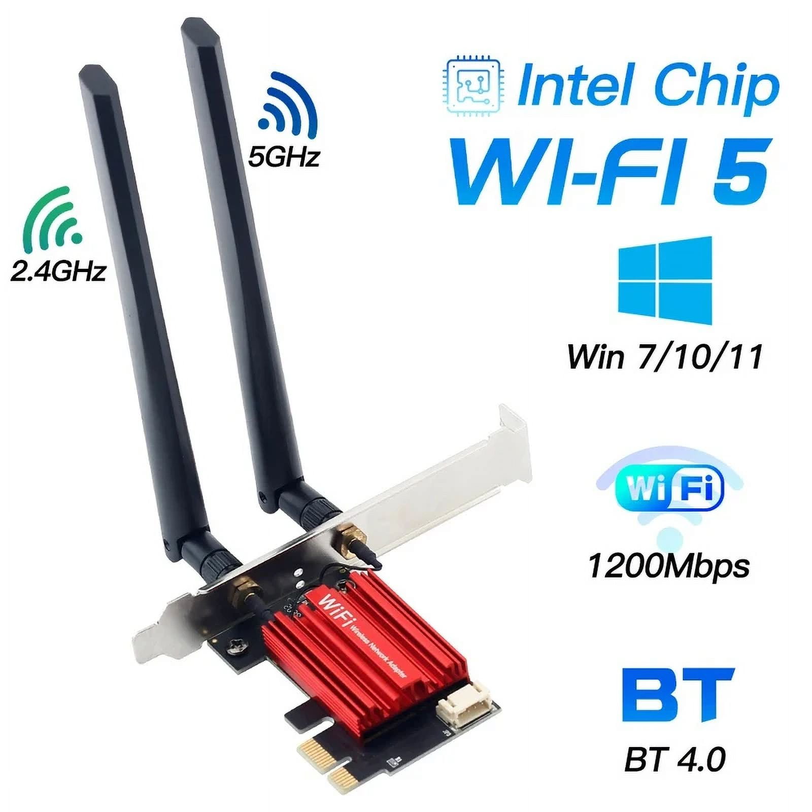 WiFi 5 PCI-E wireless adapter AC1200 dual band 2.4g/5GHz DMC for ...