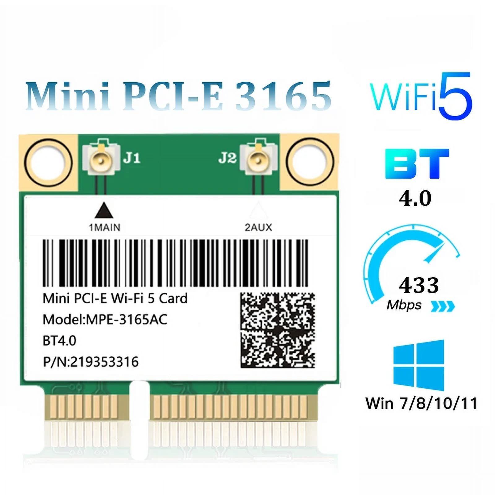 WiFi 6/5/4 Bluetooth mini PCI-E wireless card network adapter for ...