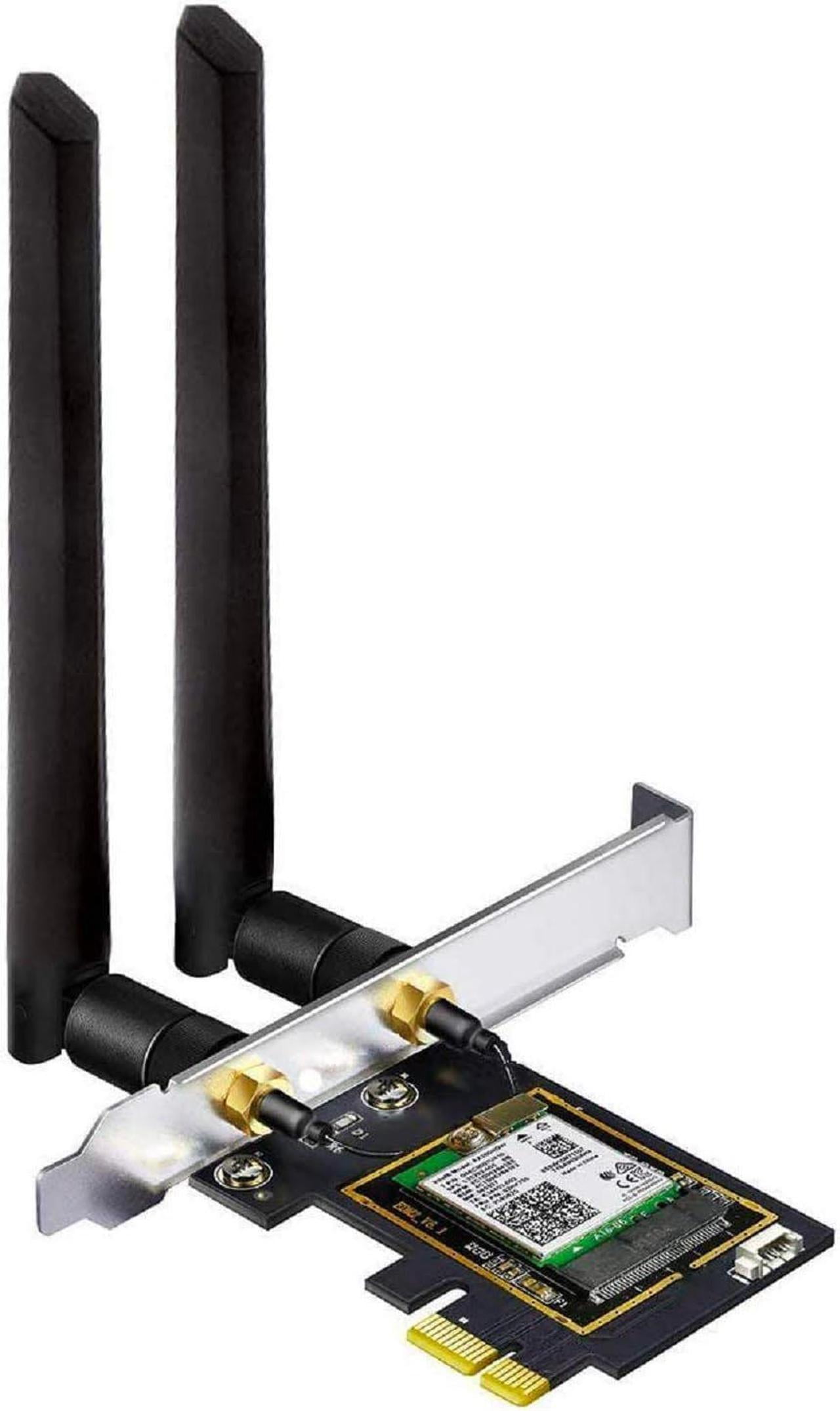 WiFi 6E AX5400 PCIe WiFi Card for Desktop PC (Intel AX210) Bluetooth 5. ...