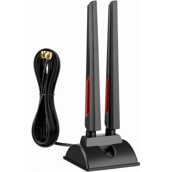WiFi 6E Tri-Band Antenna 2.4GHz 5GHz 6GHz Magnetic Base WiFi Antenna ...