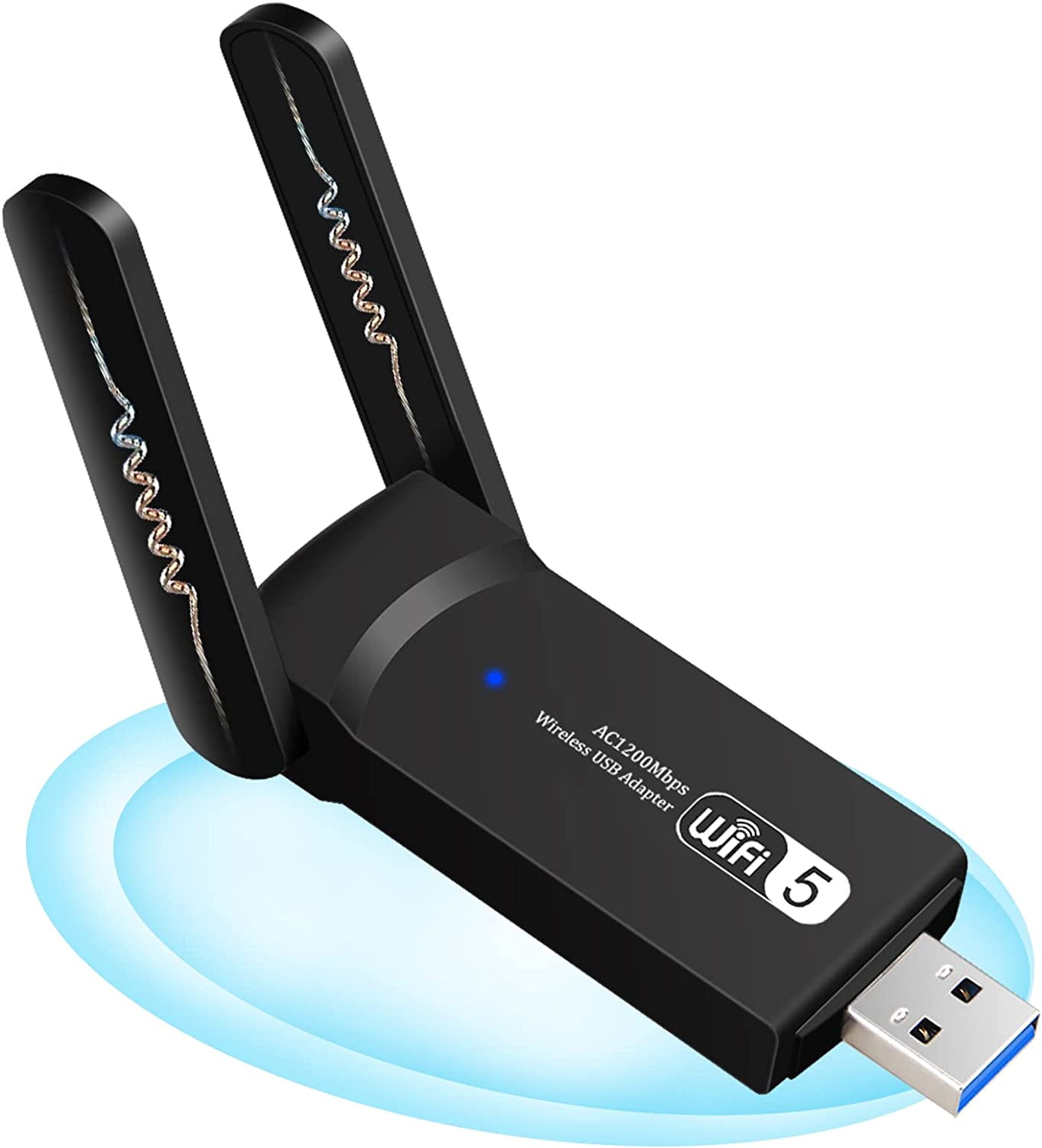 WiFi Adapter, 1200Mbps Dual Band 5G/2.4G Wireless Network Adapter, USB ...
