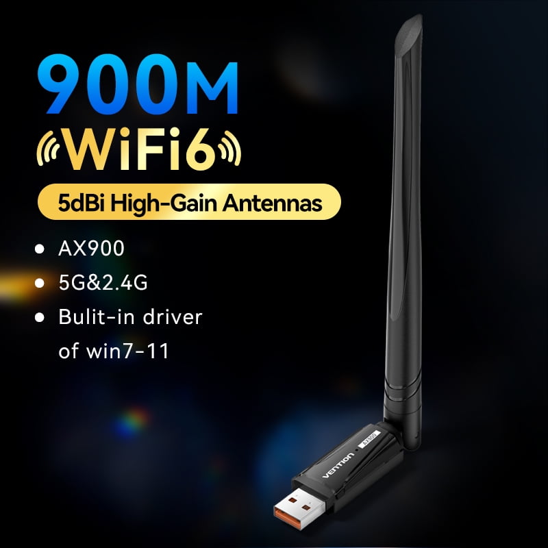 WiFi Adapter AX900 WiFi6/5 5GHz&2.4GHz USB WiFi Dongle Antenna for ...