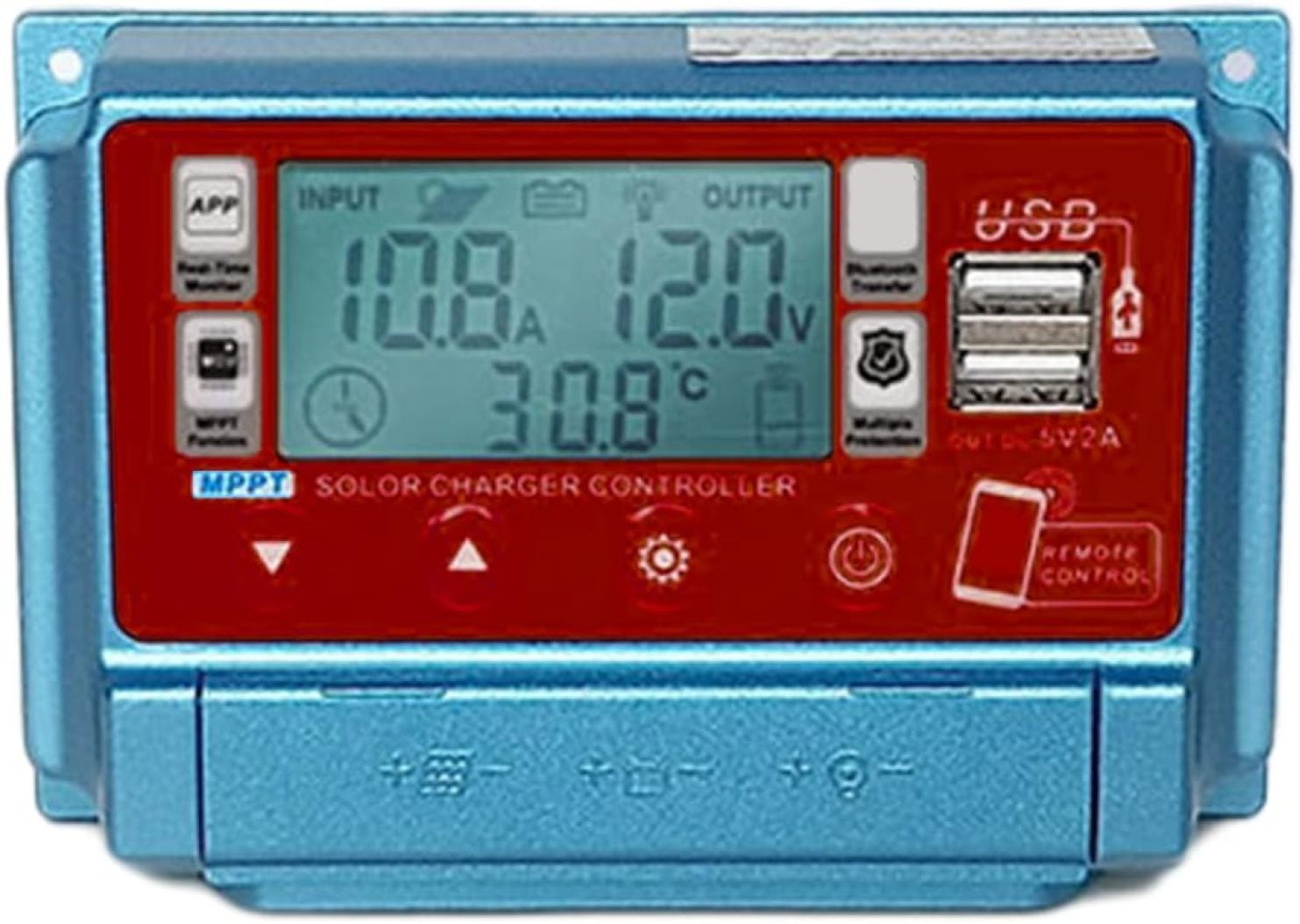 WiFi+BT 30A Solar Controller 12V/24V/36V/48V/60V Charging MPPT ...