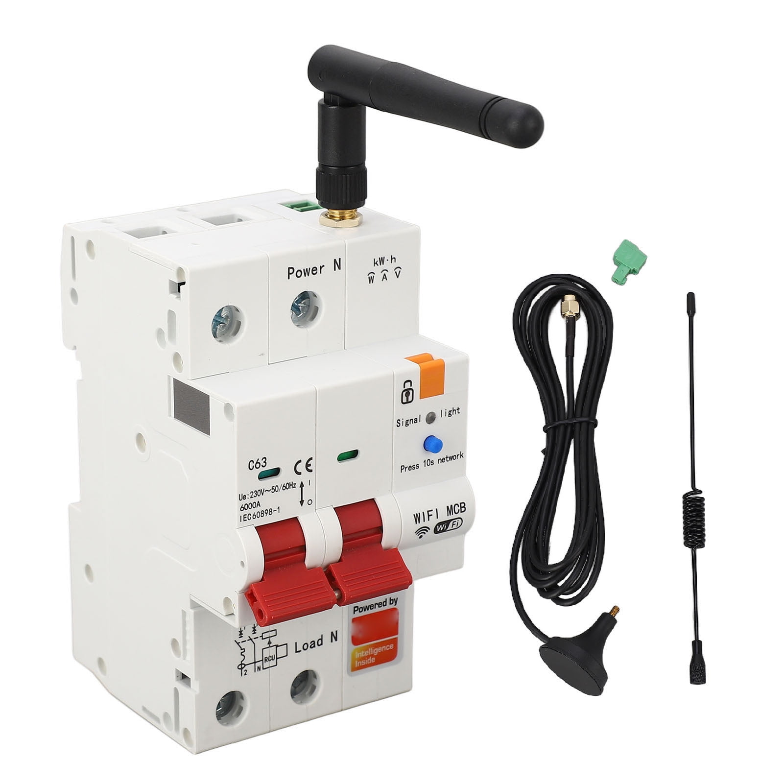 WiFi Circuit Breaker 2P Smart Phone APP Remote Switch for Tuya and ...