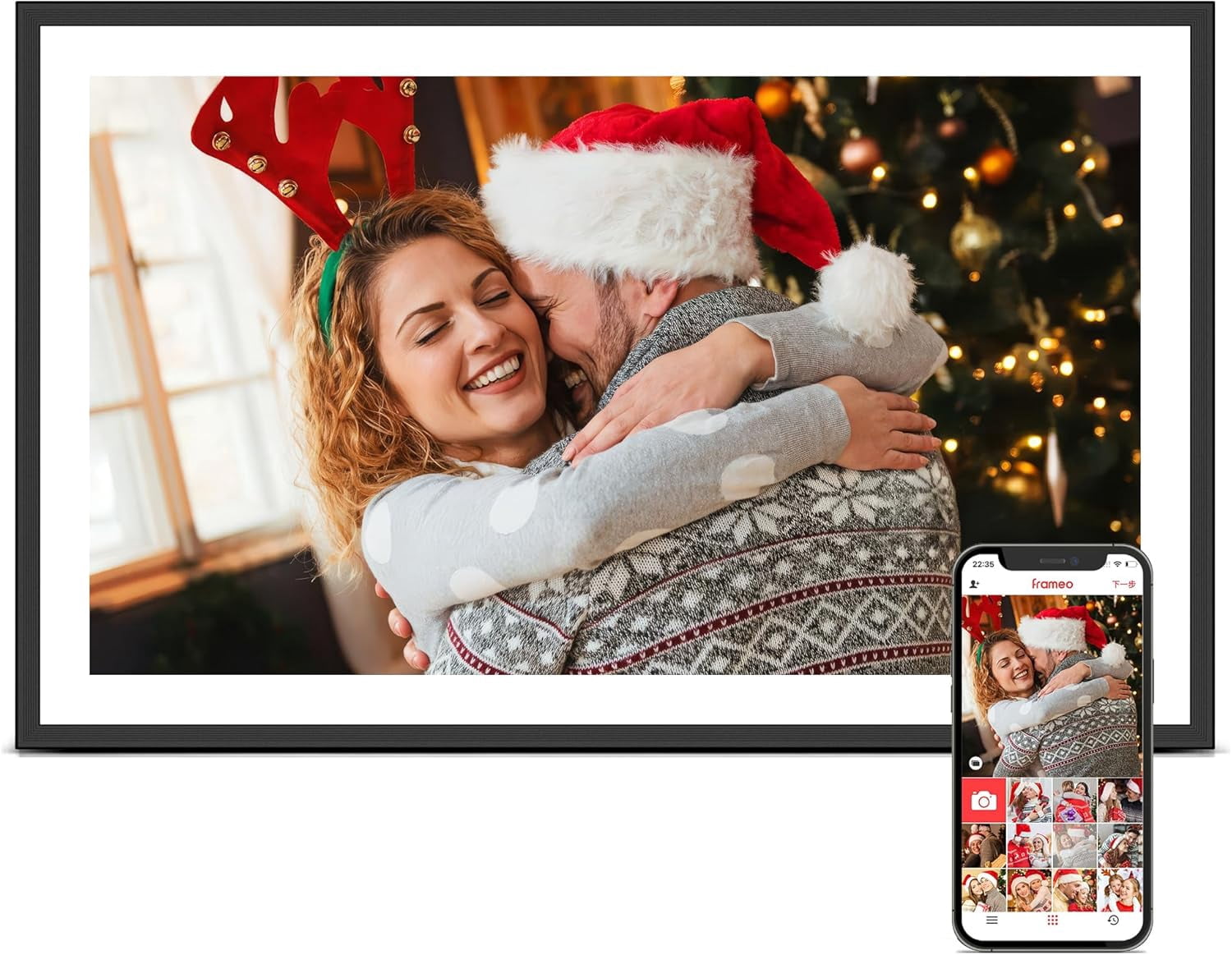 WiFi Digital Picture Frame, Frameo 15.6 inch Large Digital Photo Frame ...