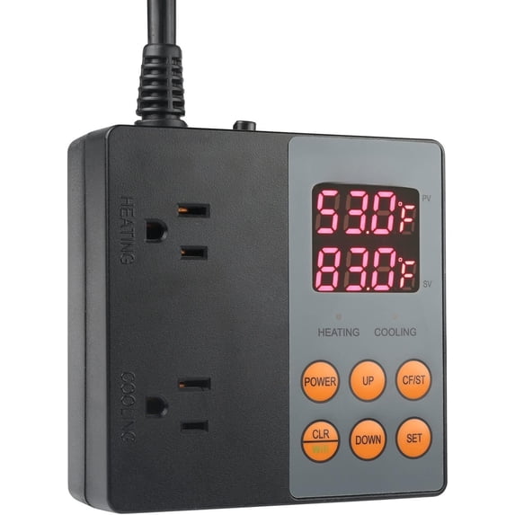 WiFi Digital Temperature Controller Heating Cooling, Works with Alexa ...