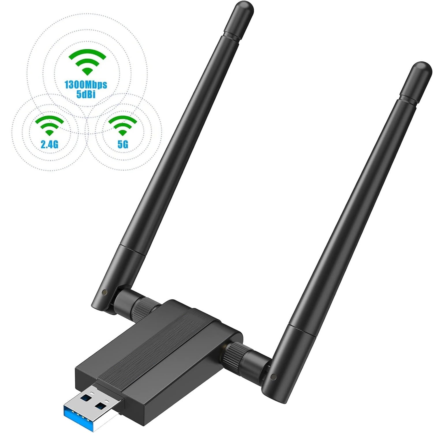 SIISLL USB Wireless Network Adapter Dual Band WiFi Receiver For PC SIISLL USB Wireless Network Adapter Dual Band WiFi Receiver For PC