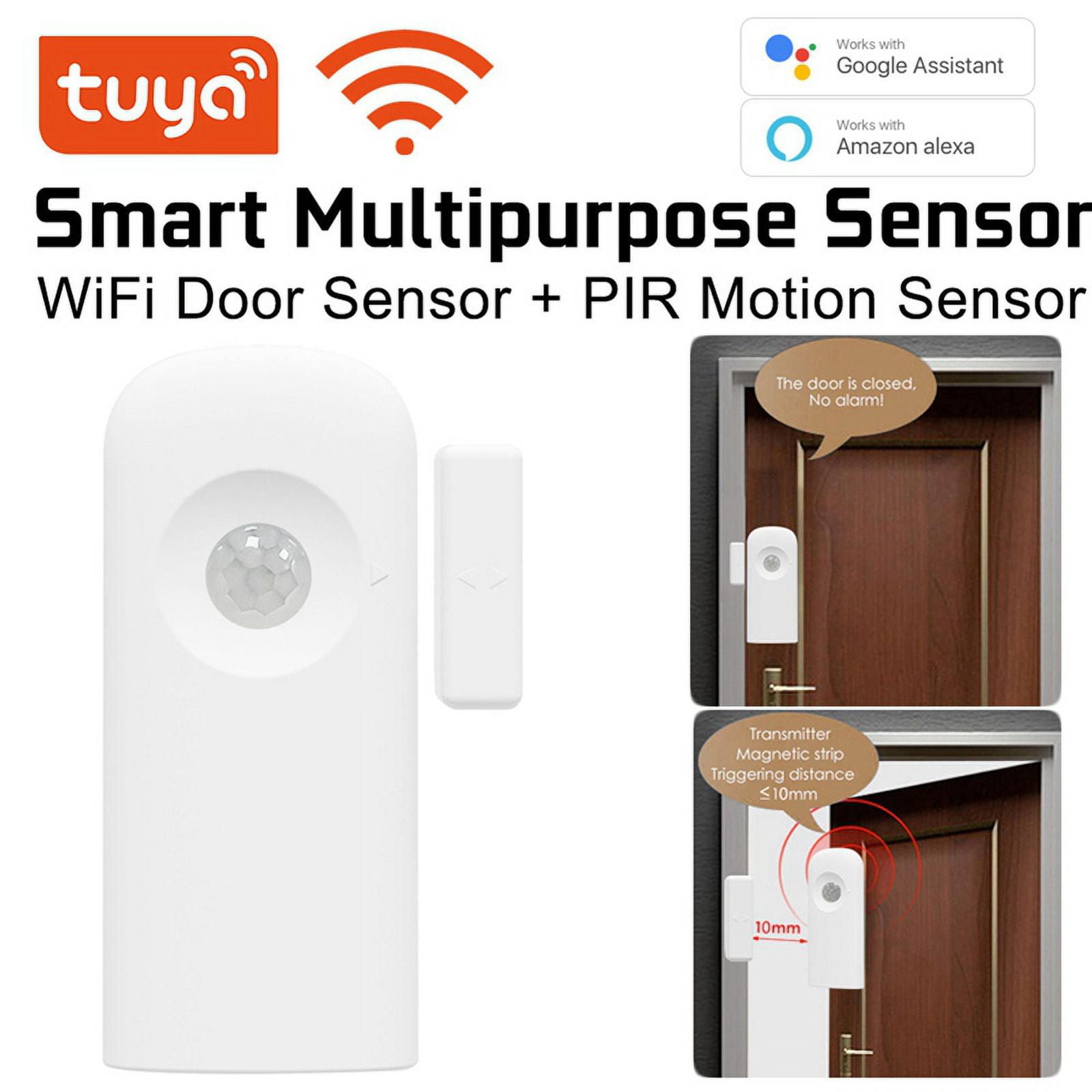 WiFi Door Sensor Smart Window Door Sensor Alarm,Contact Sensor for Home ...