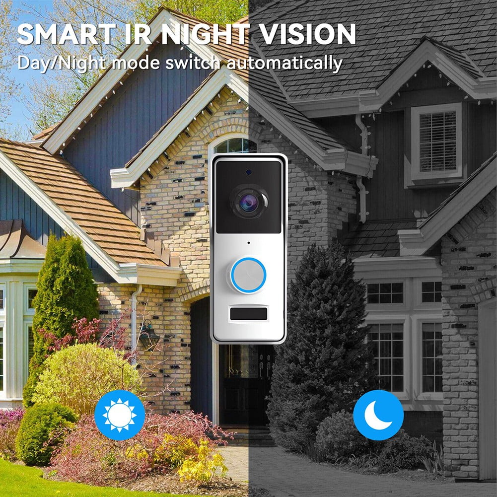 WiFi Doorbell Camera Visual Two Way Intercom Waterproof High Volume ...