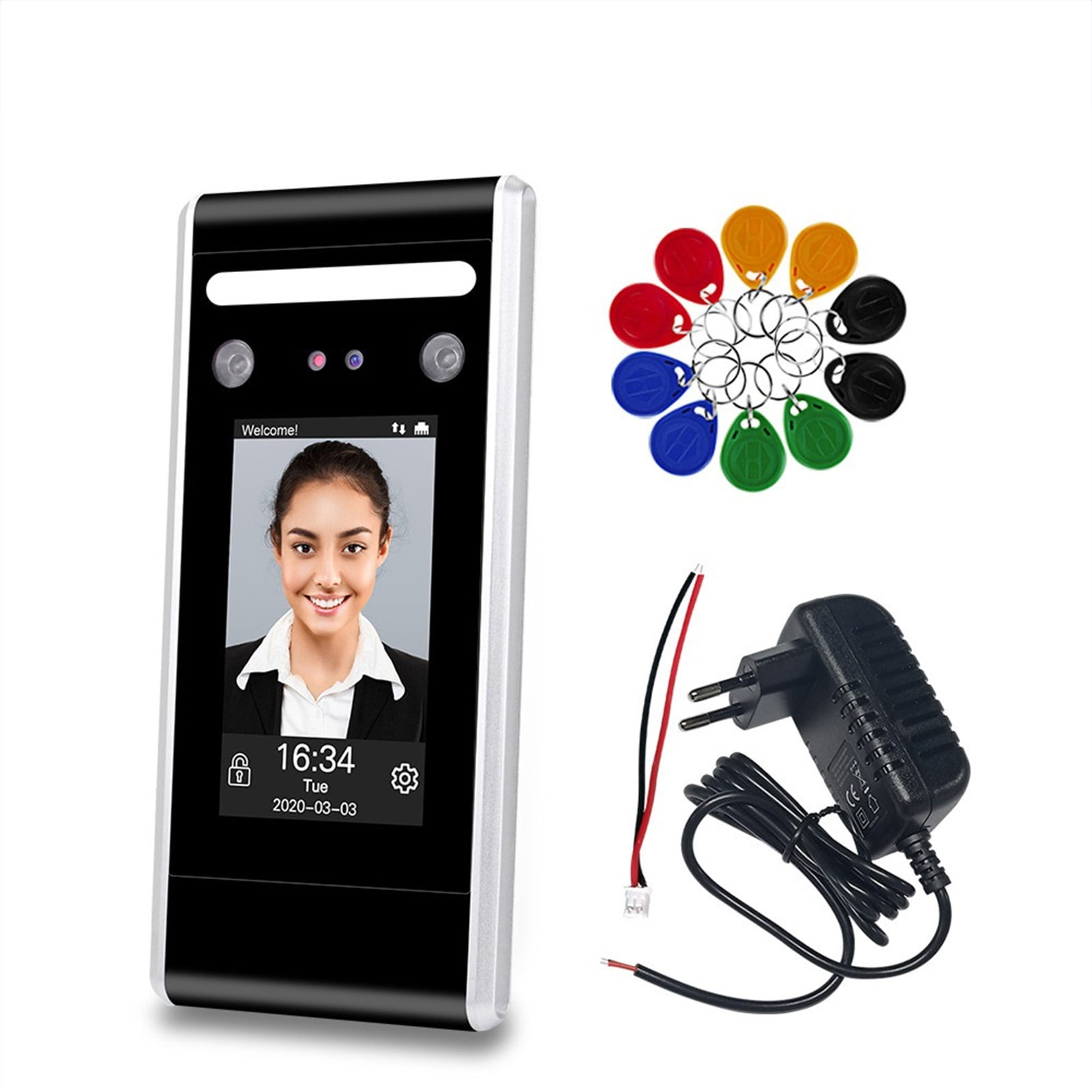 WiFi Dynamic Facial Access Control Time Attendance Machine Biometric IR ...