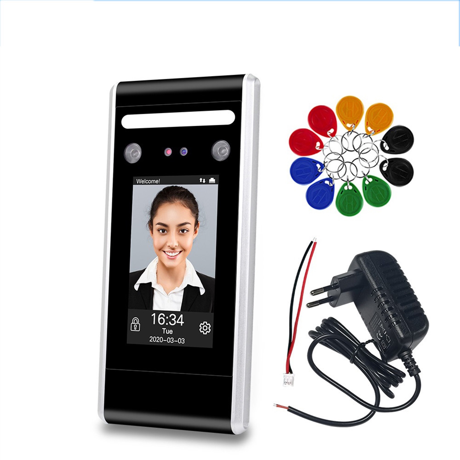 WiFi Dynamic Facial Access Control Time Attendance Machine Biometric IR Face Recognition 125KHz ...