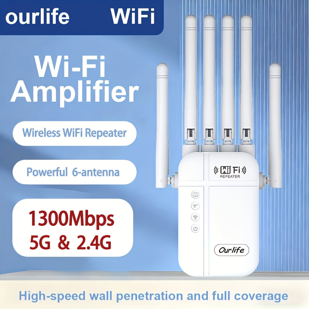 WiFi Extender 1200Mbps - Wireless Repeater/Router/AP, 10000 Sq Ft Max ...