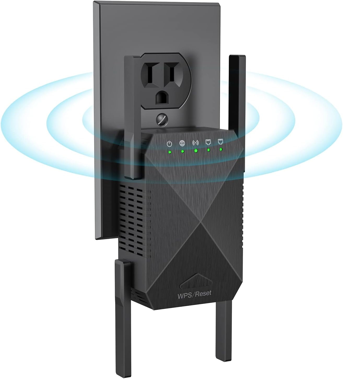 WiFi Extender, 2024 Fastest WiFi Booster 1200Mbps Dual (5GHz/2.4GHz ...