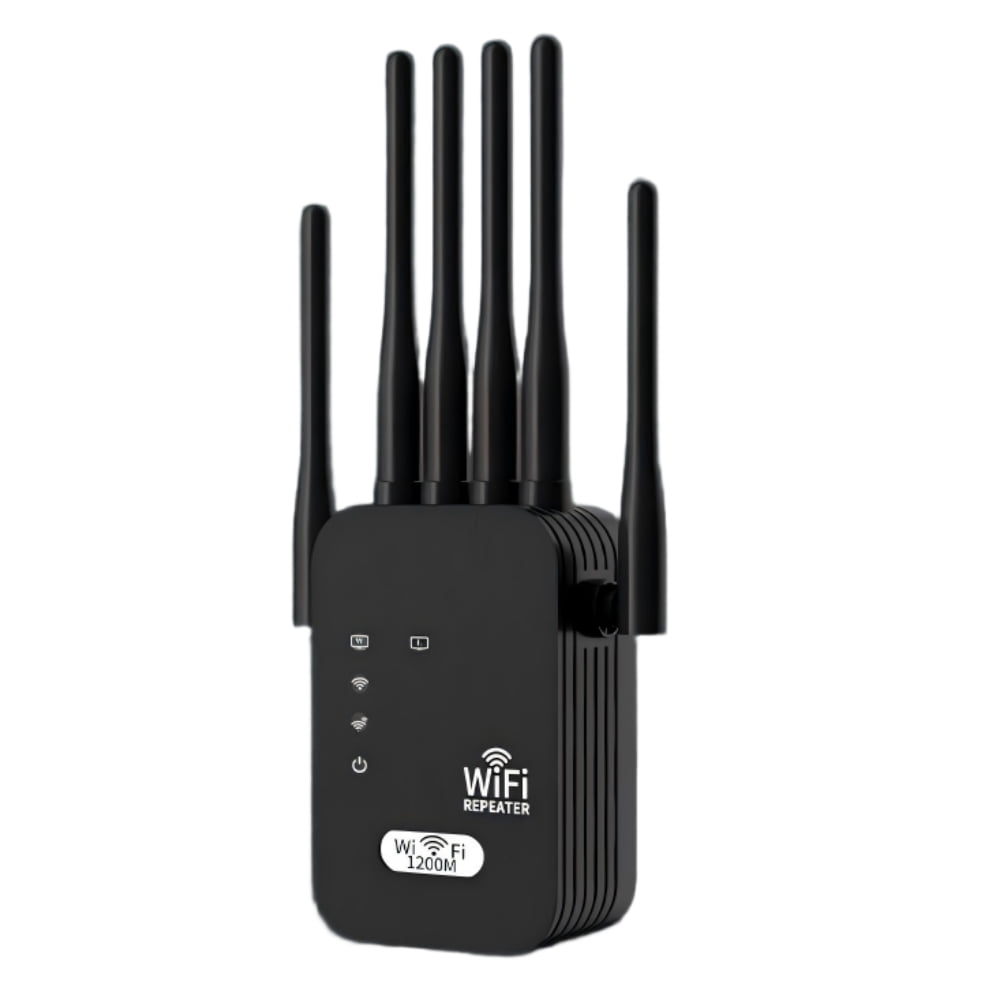 WiFi Extender with 6 High-Gain Antennas, 1200Mbps Dual-Band (5GHz/2 ...