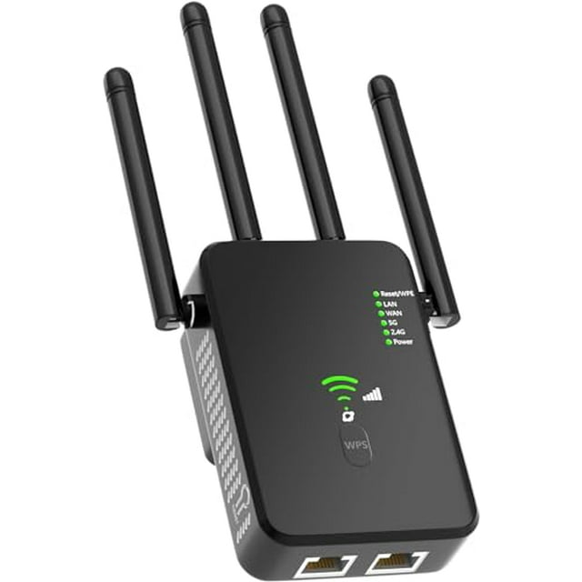 WiFi Extender, WiFi Booster 1200Mbps Wi-Fi Signal Booster Amplifier for ...