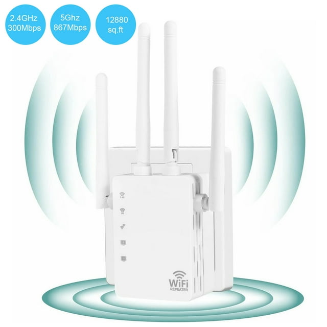 WiFi Extender Booster, 1200Mbps, Covers 12880 sq. ft & 105 Devices ...