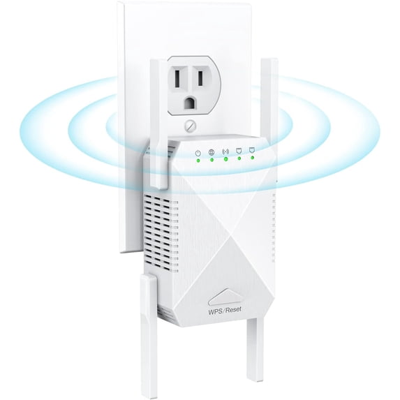 WiFi Extender Fastest WiFi Booster 1200Mbps Dual Band (5GHz/2.4GHz ...