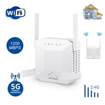 WiFi Extender, 5G Dual Band 1200Mbps WiFi Signal Boosters for Home ...