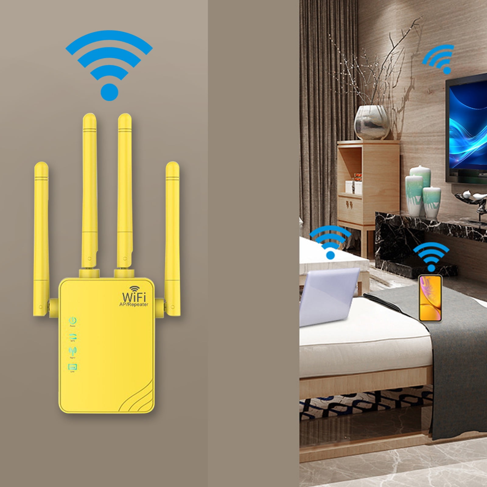 WiFi Extender Signal Booster Wireless Internet Repeater Long Range ...