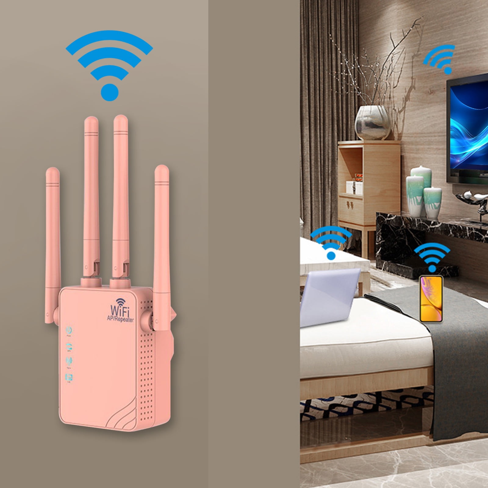 WiFi Extender Signal Booster Wireless Internet Repeater Long Range ...