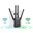 WiFi Extender,WAVLINK 1200M High Power WiFi Range Extender with Router ...