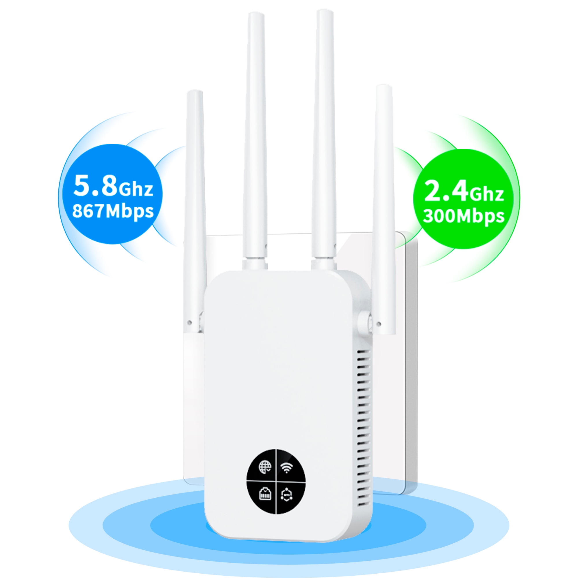 WiFi Extender, WiFi Extender Signal Booster, WiFi Booster, Covers Up to ...