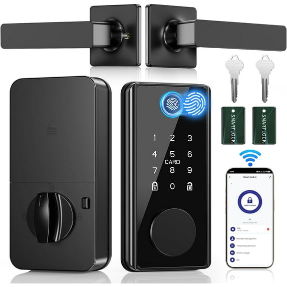 WiFi Fingerprint Lock for Front Door - Keyless Entry Door Lock with ...