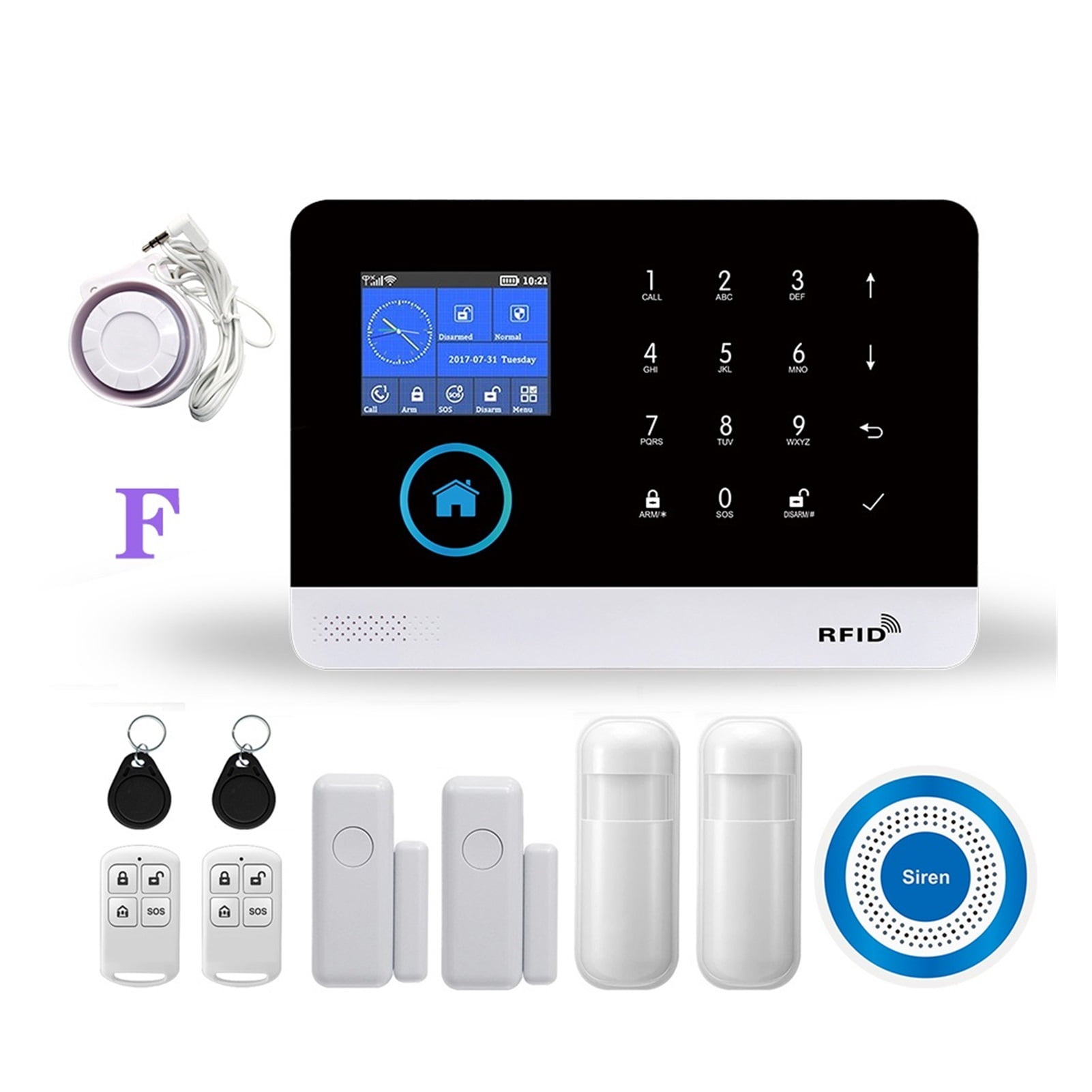 WiFi GSM Wireless Smart Home Burglar Security Alarm System With Outdoor ...