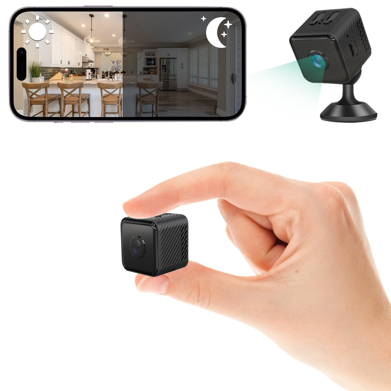 BOBO Supply Night Vision 4K HD Mini Camera, Black - Walmart.com