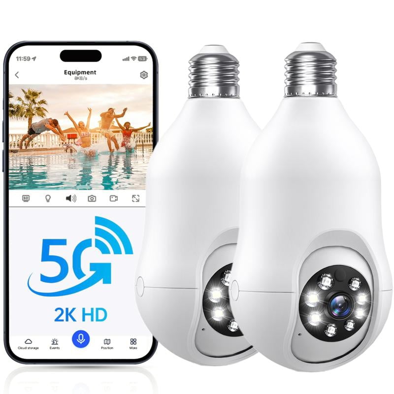 WiFi Home Security Camera with Night Vision and Voice Calls - 2K HD, 4 ...
