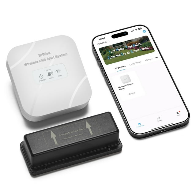 WiFi Mailbox Alert, Briidea 500ft Wireless Mailbox Alert for Delivered ...