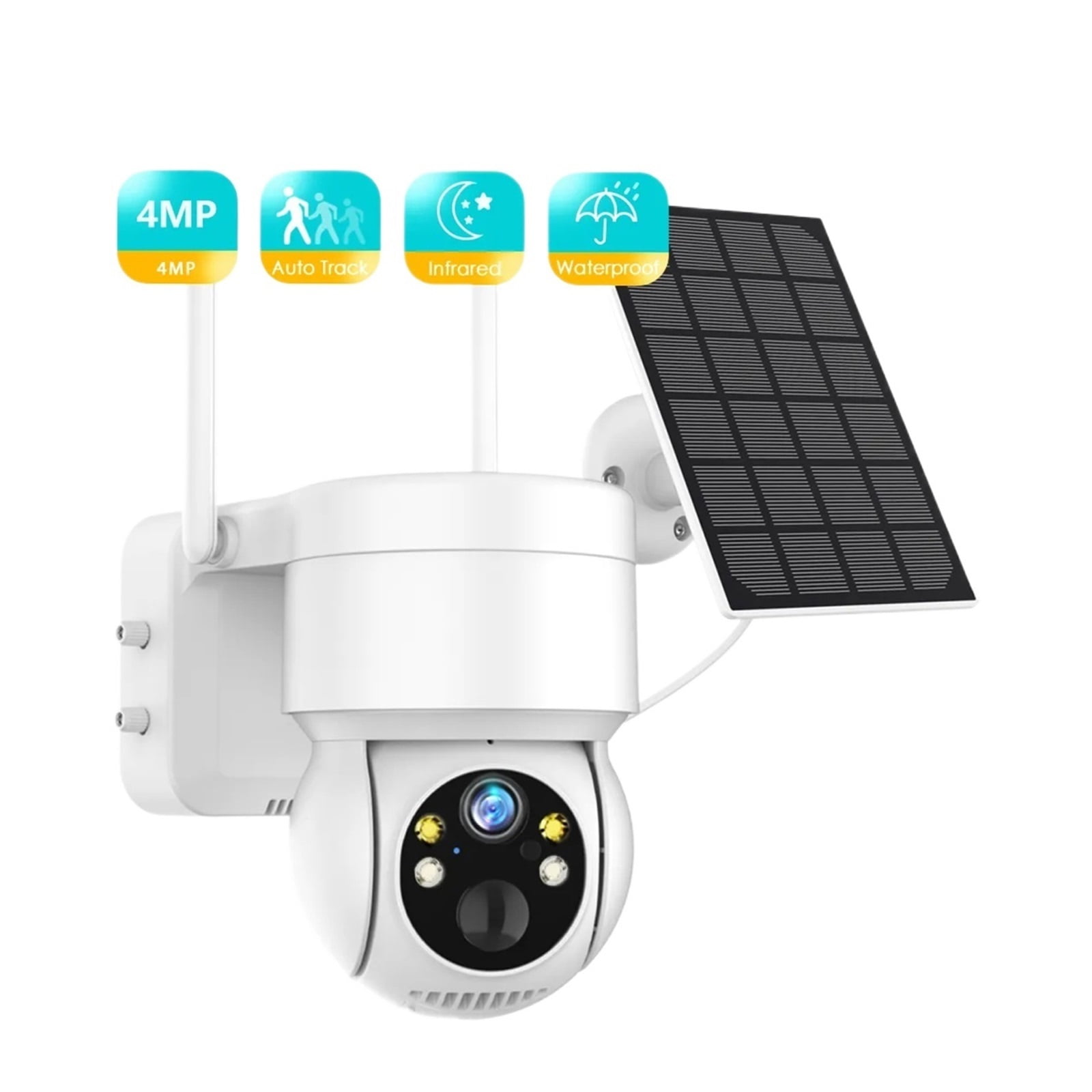 WiFi Outdoor Wireless Solar 4MP HD Built-in Battery Video Surveillance ...