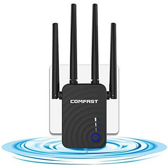 WiFi Range Extender 5GHz 1200Mbps WiFi Booster, Covers 1500Sq.ft, WiFi ...