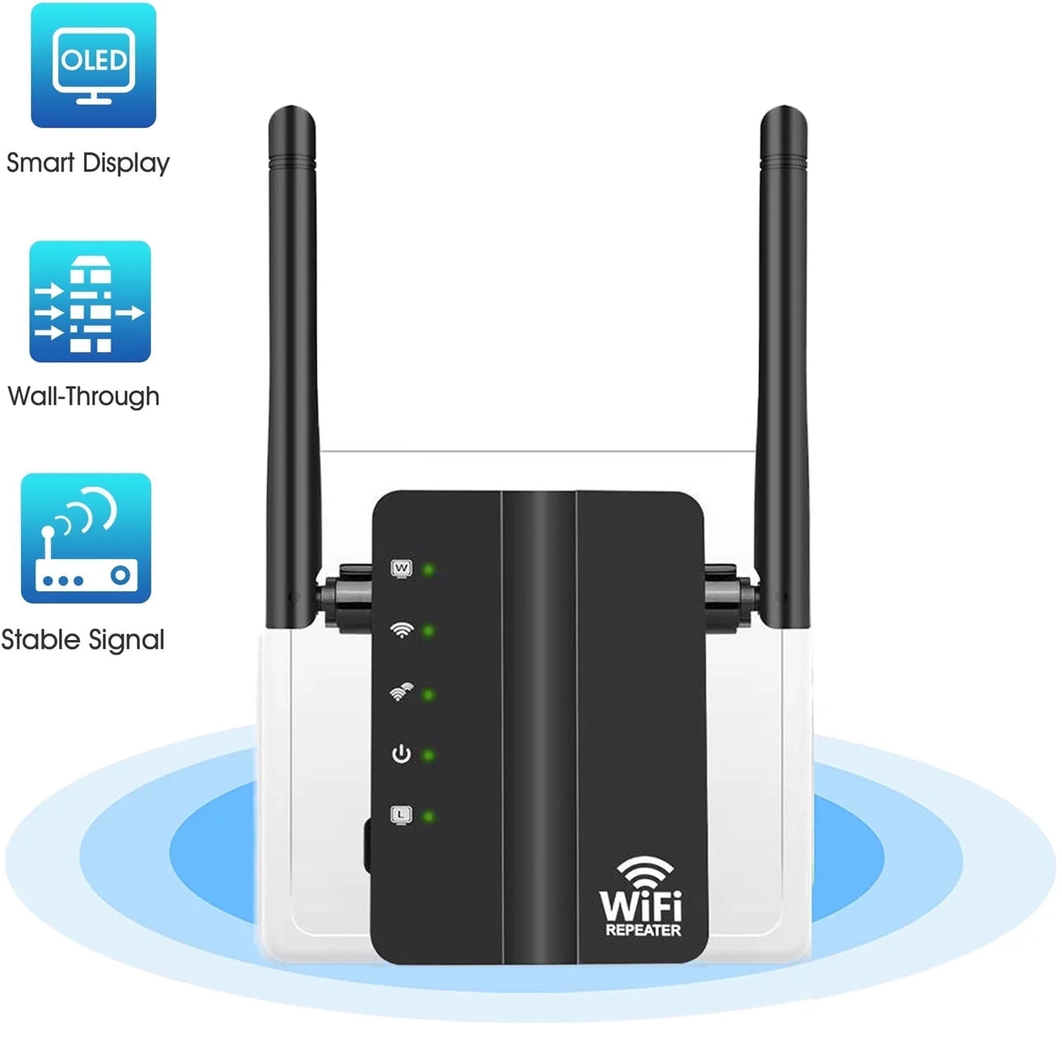 Doosl WiFi Range Extender, 300Mbps Signal Booster, 3500 sq.ft Coverage ...