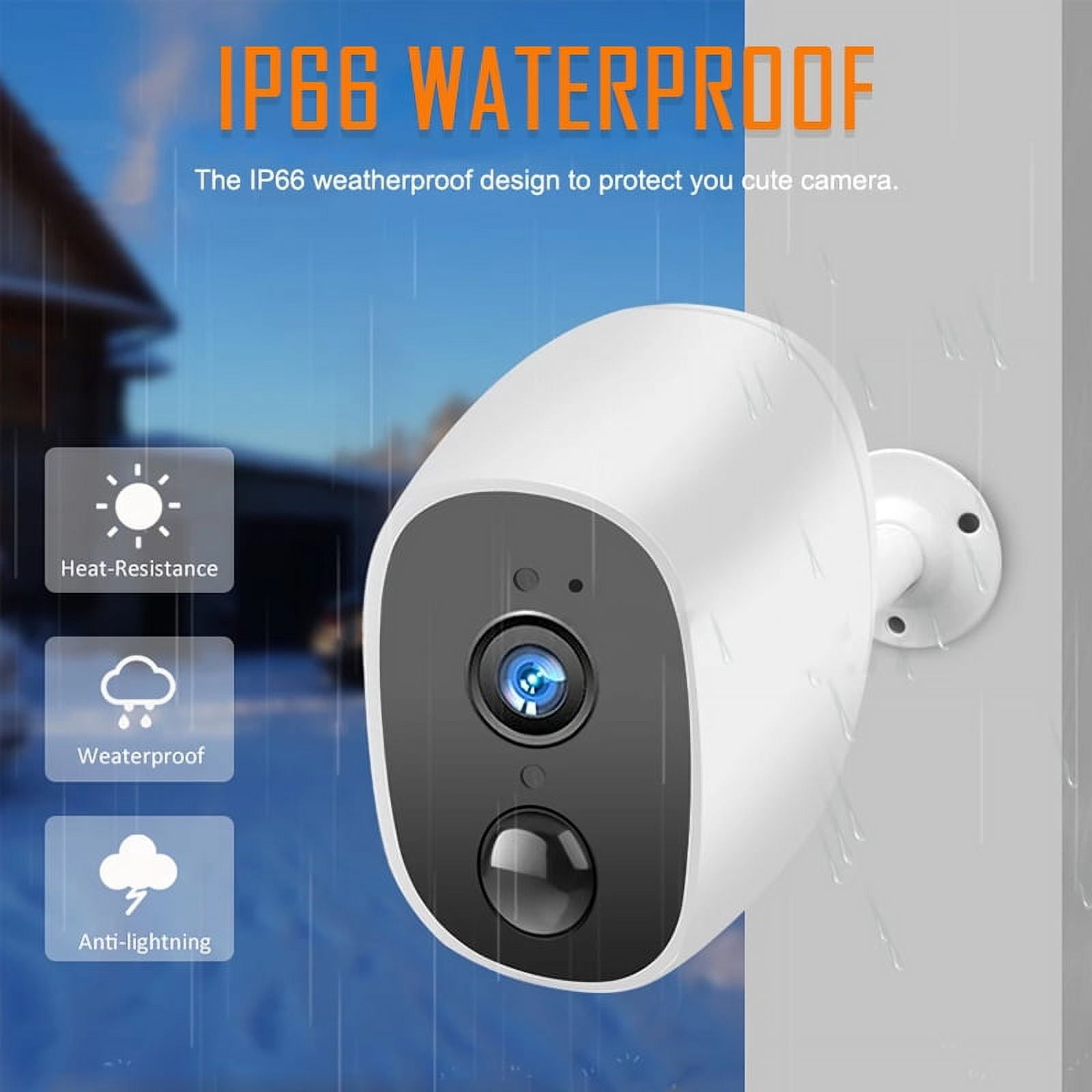WiFi Rechargeable Battery Powered Wireless Camera, PENGXIANG 1080P Home ...