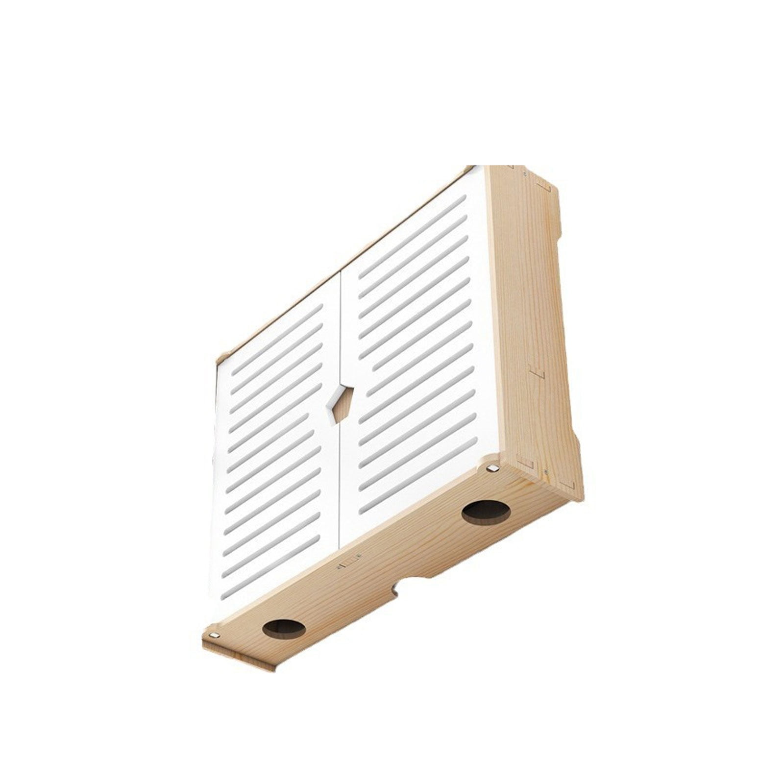 WiFi Router Storage Box Wooden Router Shelf With With Cabinet Door, 1/2 ...