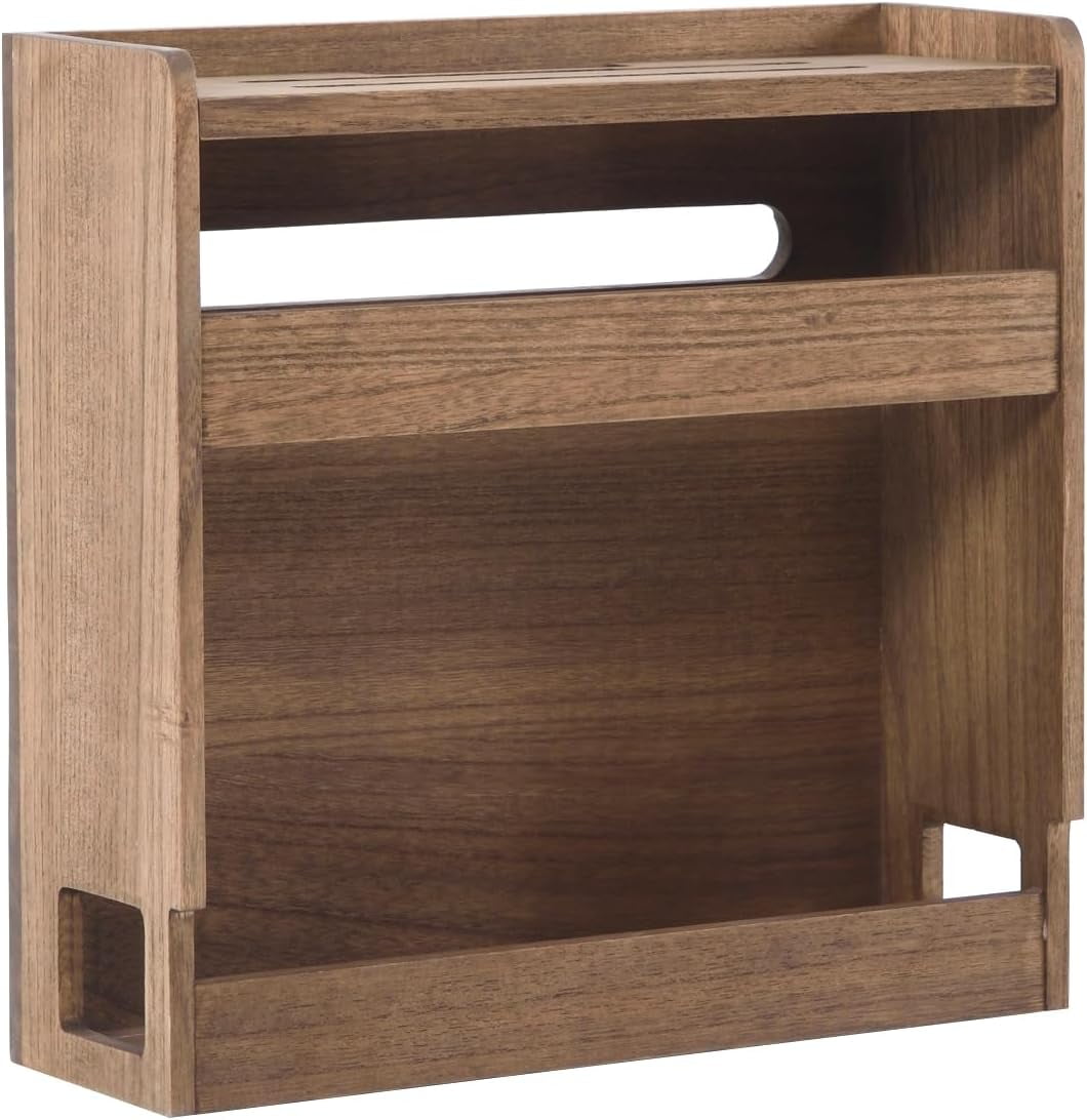 WiFi Router Storage Box, Wooden Wireless Router Organizer Rack Shelf ...