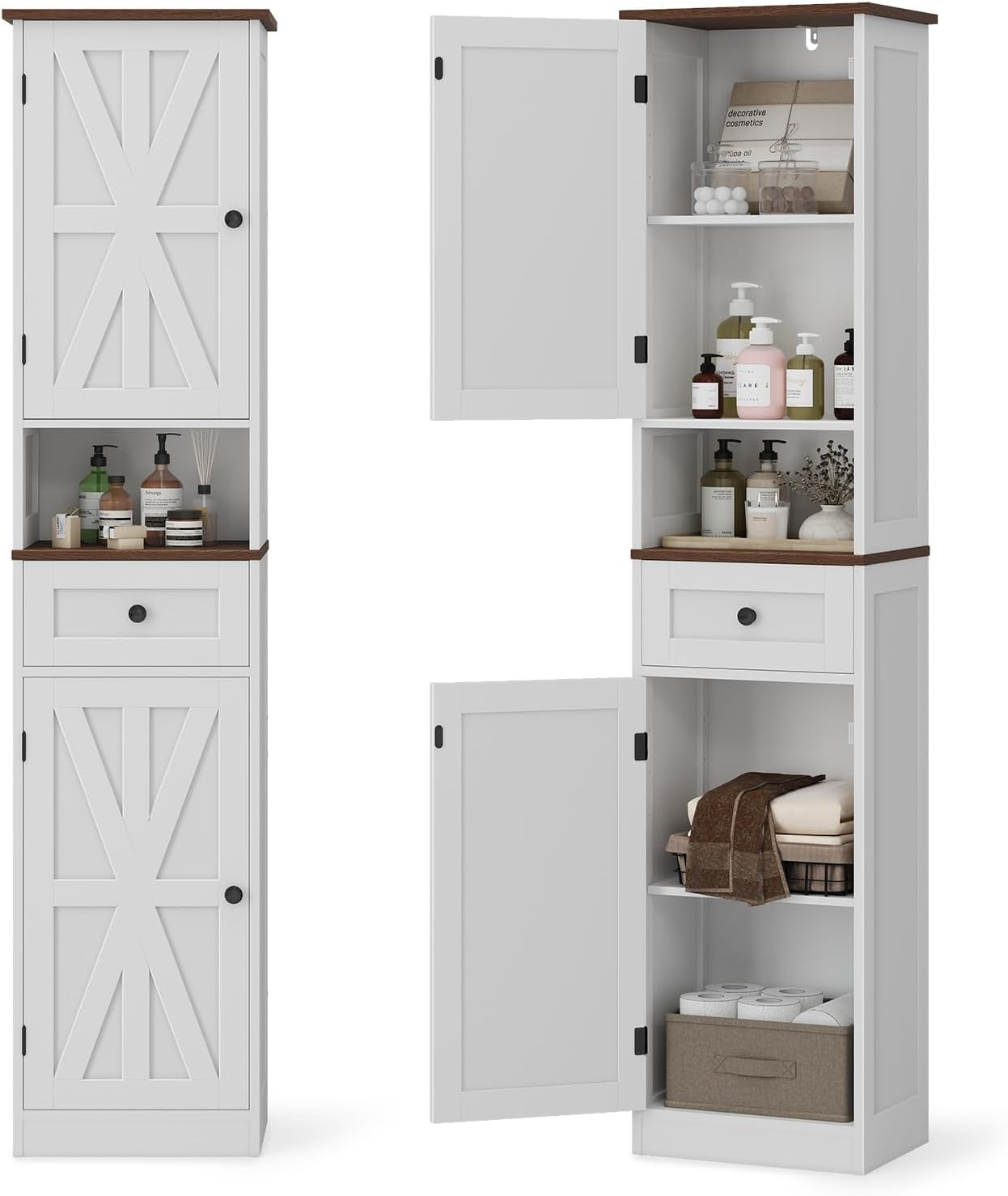 WiFi Router Storage Cabinet, Multi-Functional Router Storage Box, Floor ...