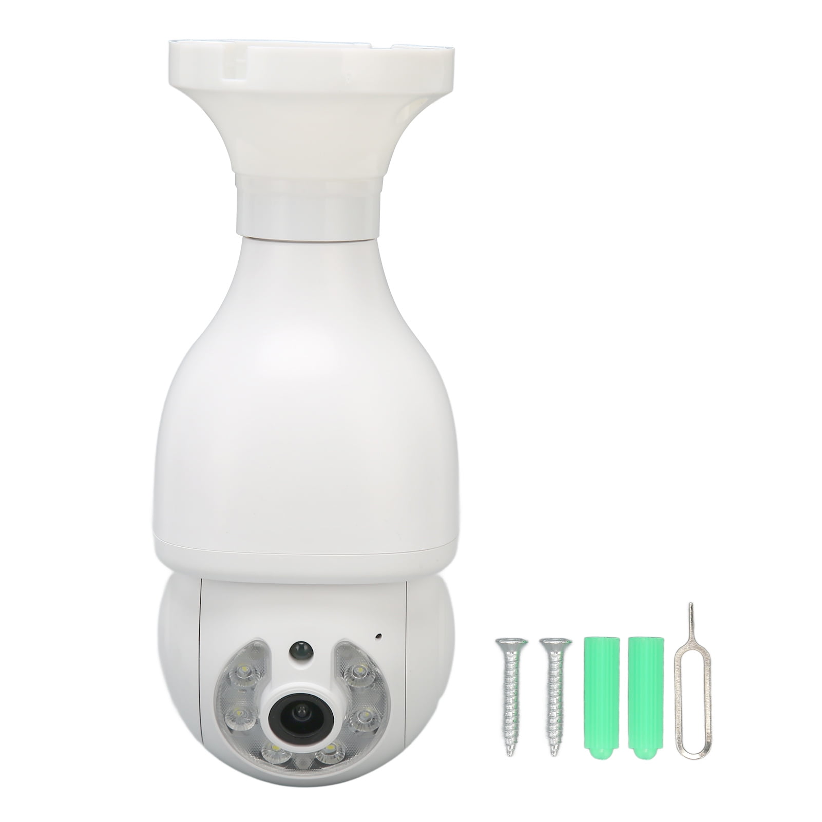 WiFi Security Camera 1080P Night Vision Motion Detection E27 Screw in 2 ...