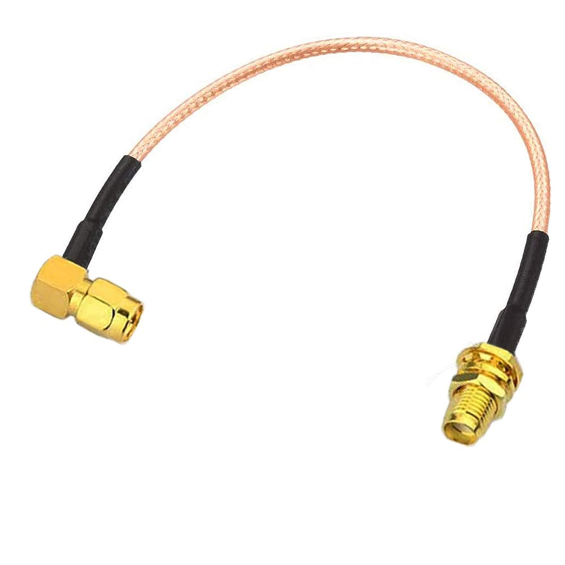 WiFi Signal Boost Extension Cable SMA Right Angle to Bulkhead Jack 30cm ...