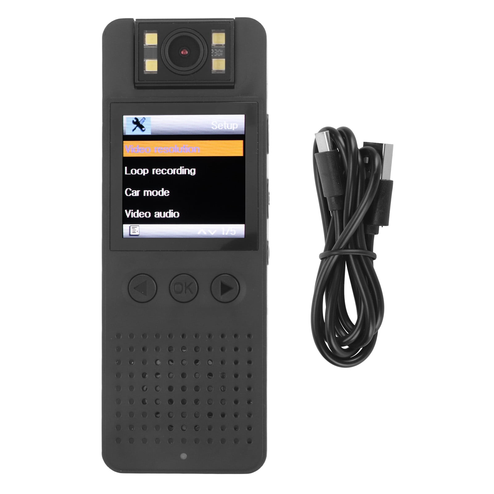 WiFi Small Body Camera LCD Screen HD 1080P 180 Degree Rotation Portable ...