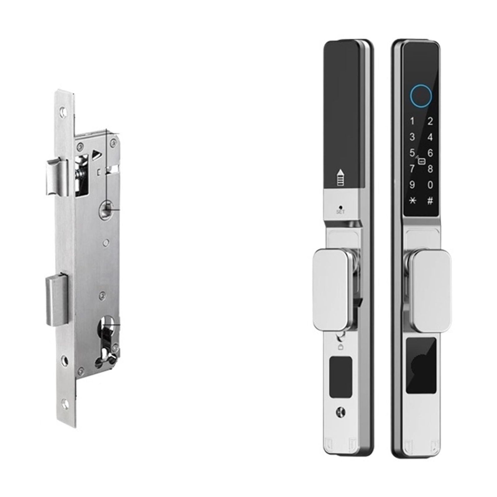 WiFi Smart Aluminum Door Lock Waterproof Fingerprint APP Password RFID ...