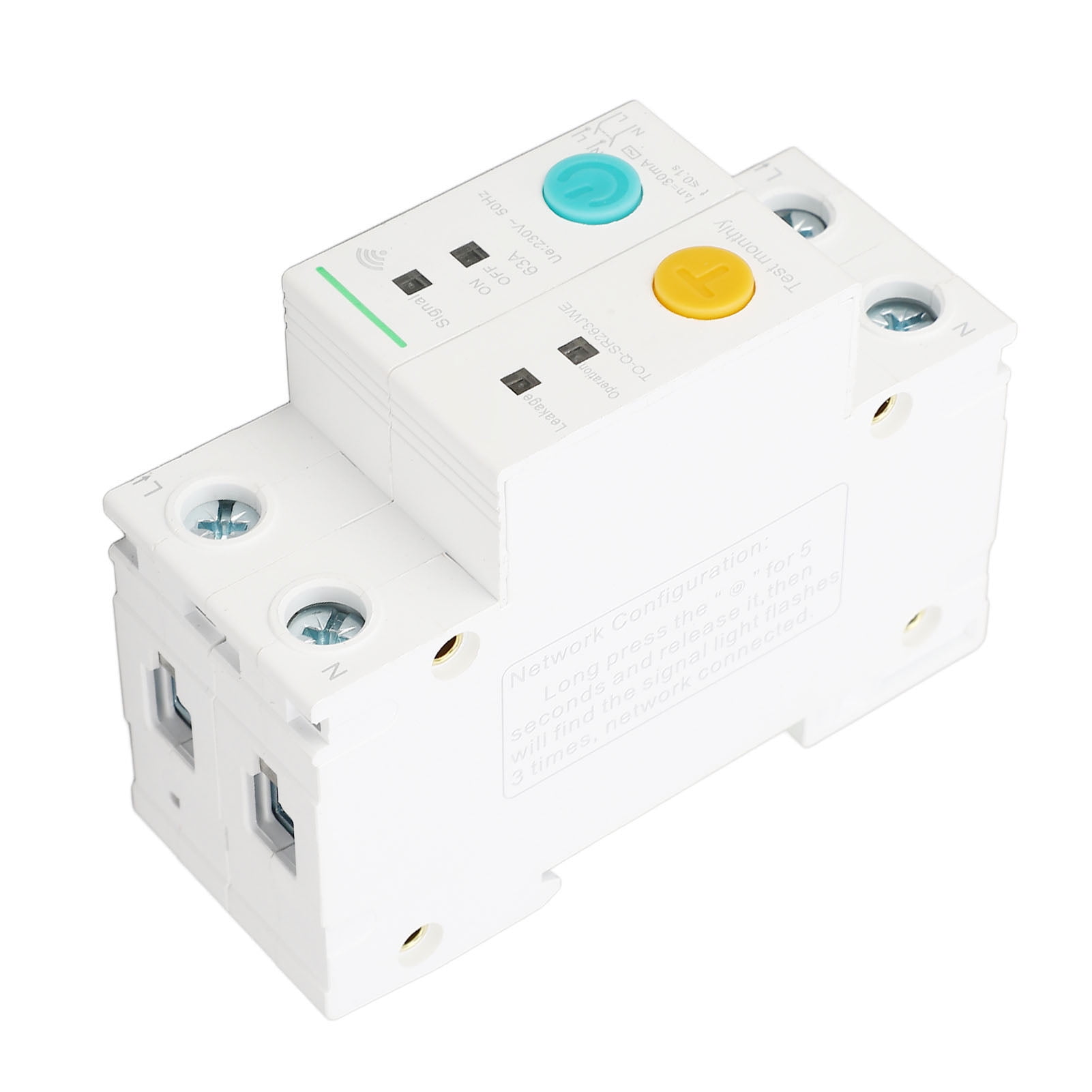 WiFi Smart Circuit Breaker 2P Small Switch PA66 32A 230V 30mA Earth ...