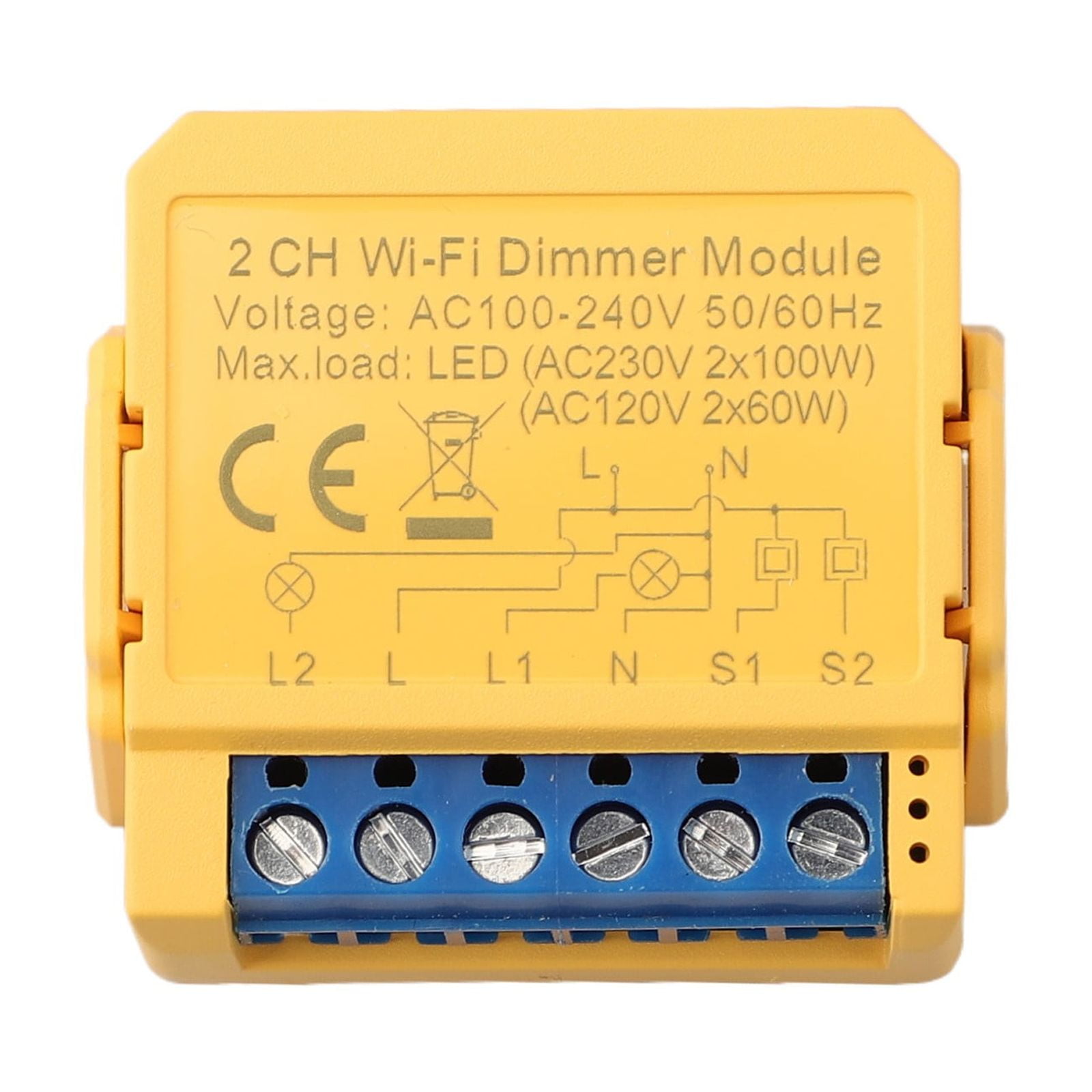 WiFi Smart Dimmer Switch Module 1/2 Gang Dimmer Light Switch Module APP ...