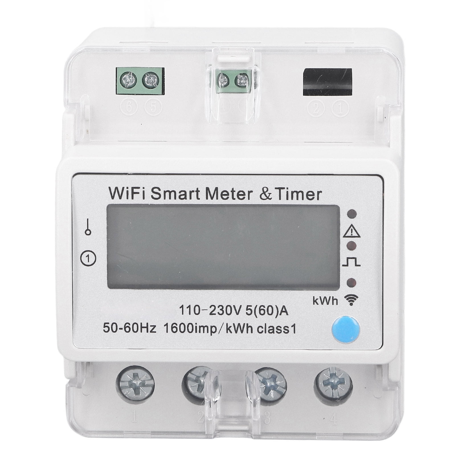 WiFi Smart Energy Meter, DIN Rail Digital Display, AC 110-230V, Smart ...