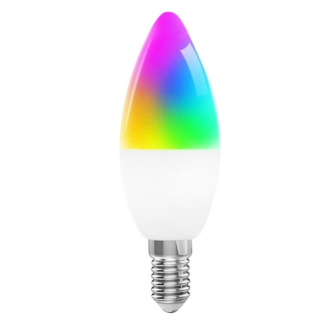 WiFi Smart LED Light Alexa Voice Control RGBCW Table Lamp E14 Bulb ...