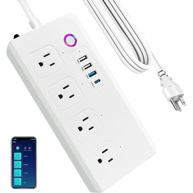 WiFi Smart Power Strip PD 20W, Surge Protector with 3 USB Ports 1 Type ...