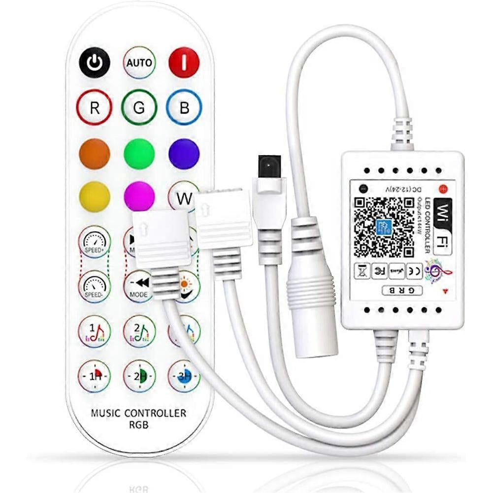WiFi Smart RGB Music Controller for LED Strip Light + Infrared Remote ...