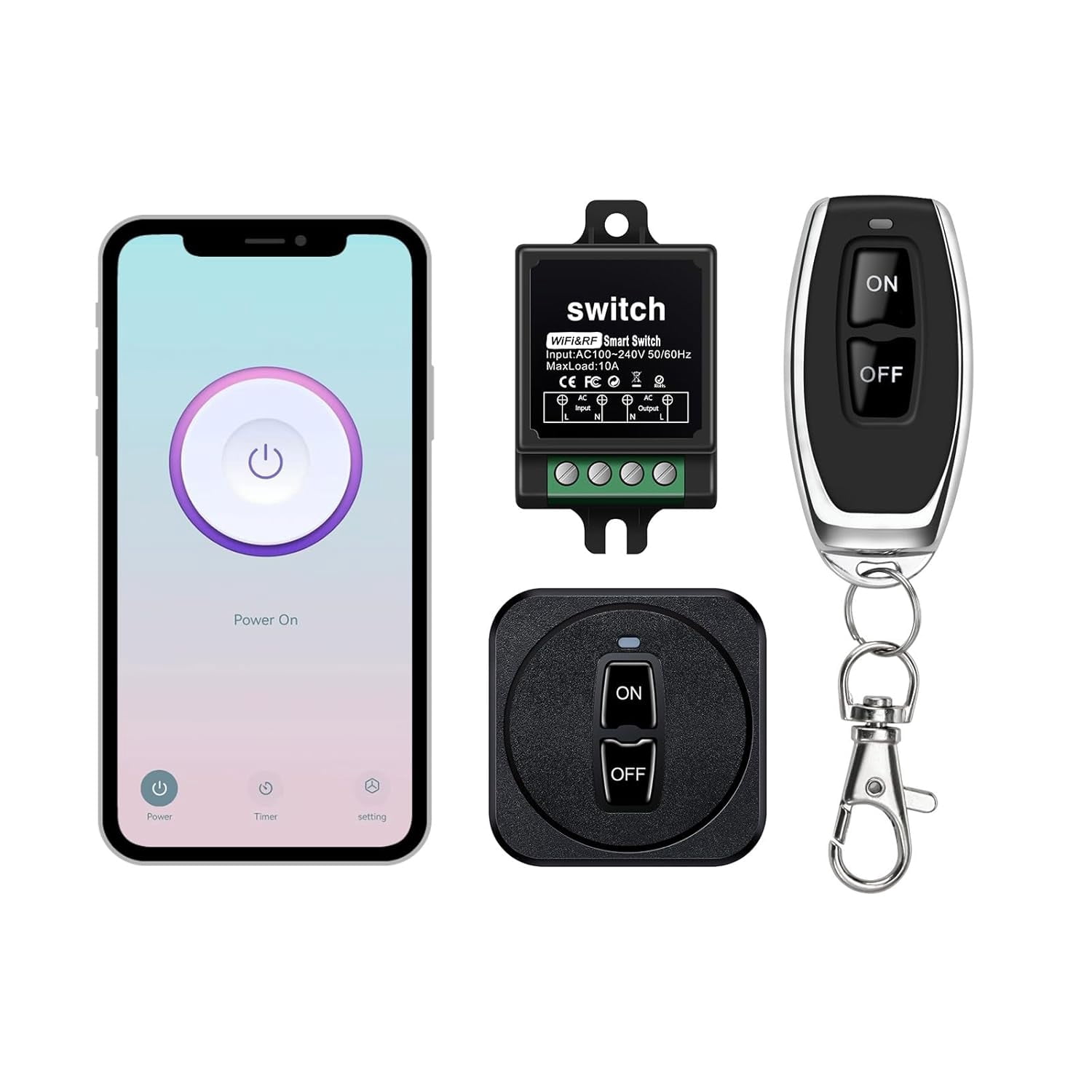 WiFi Smart Switch 220v,Mini Interruptor Inteligente WiFi Relay and Rf ...