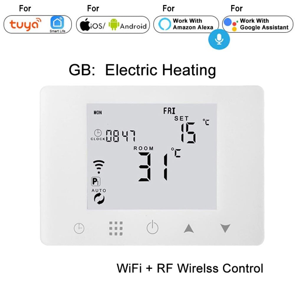 WiFi Smart Thermostat Wall-Hung Gas Boiler Water Electric Heating Controller - Walmart.com